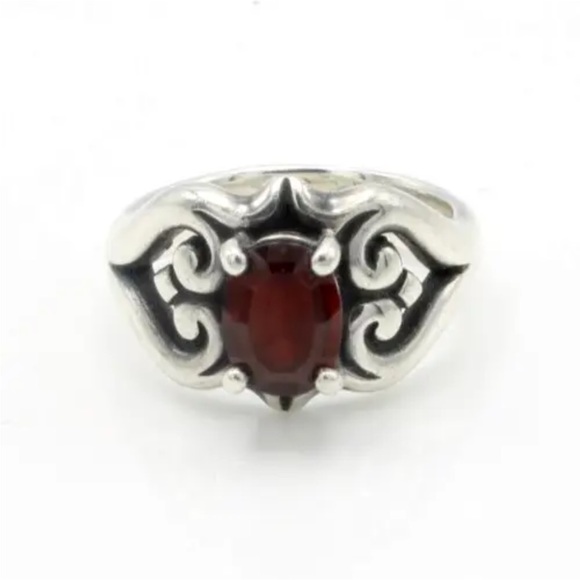 James Avery | Jewelry | James Avery Red Garnet Sterling Silver Ring ...